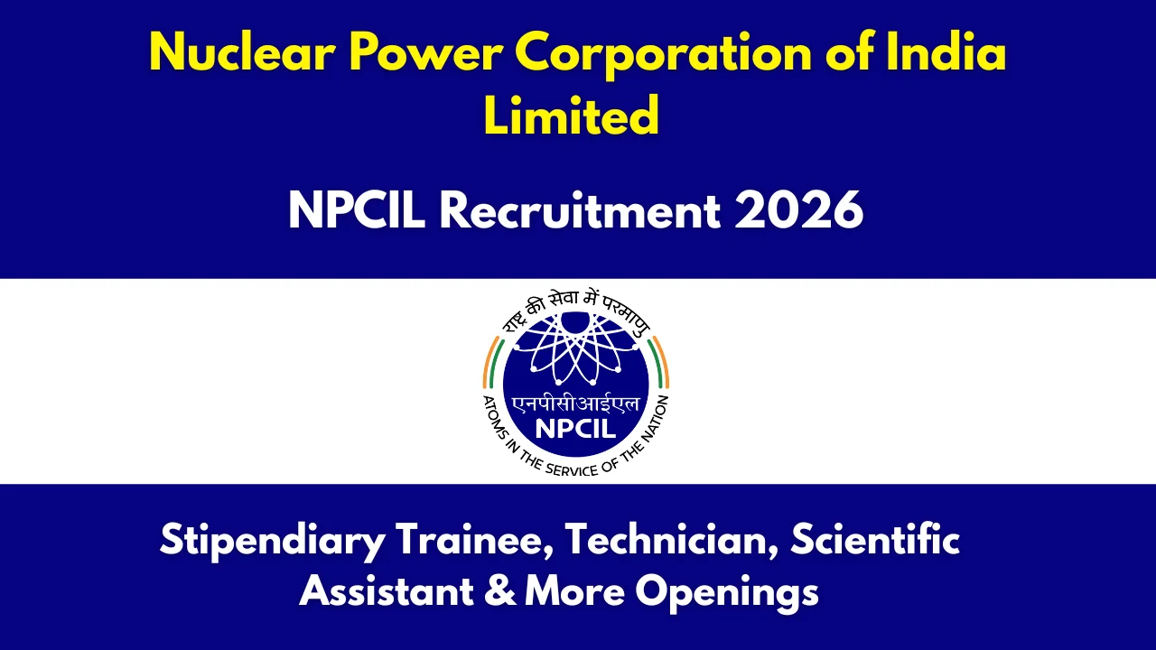 NPCIL Tarapur Recruitment 2026 Notification and Online Form ...